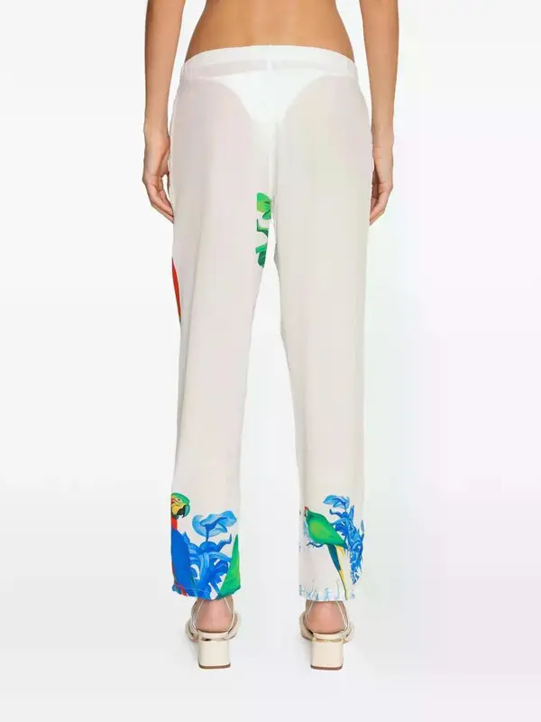 AMIR SLAMA Bird-print Trousers