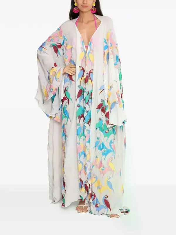 AMIR SLAMA Parrot-print Maxi Dress