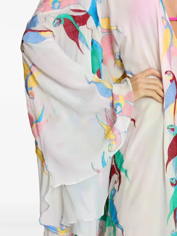 AMIR SLAMA Parrot-print Maxi Dress