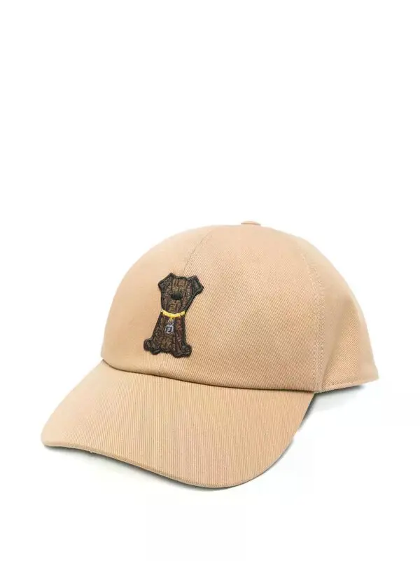 Fendi Dog-embroidery Baseball Cap - Brown