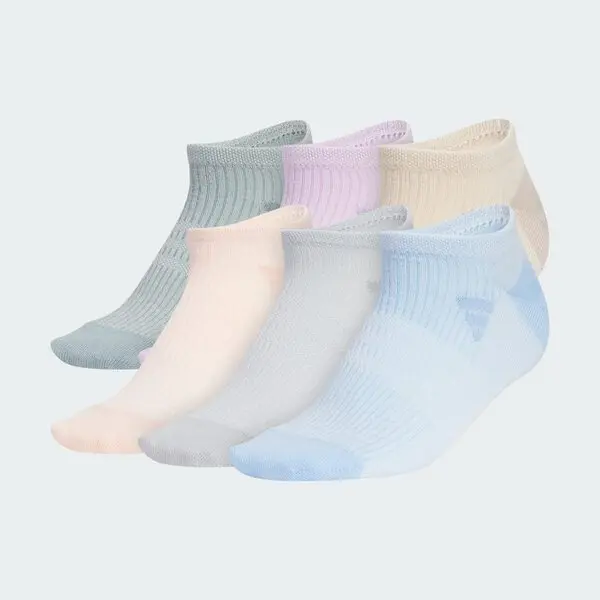Adidas Superlite 3.0 6-pack No-show Socks - Wonder Sage / Iced Lavender / Crystal Linen