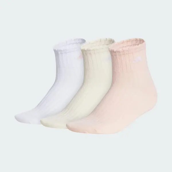 Adidas Sport Fashion 3-pack Quarter Socks - Blush Pink / Wonder White / Semi Ice Tangerine