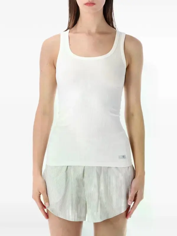 MAISON MARGIELA Ribbed Tank Top - White