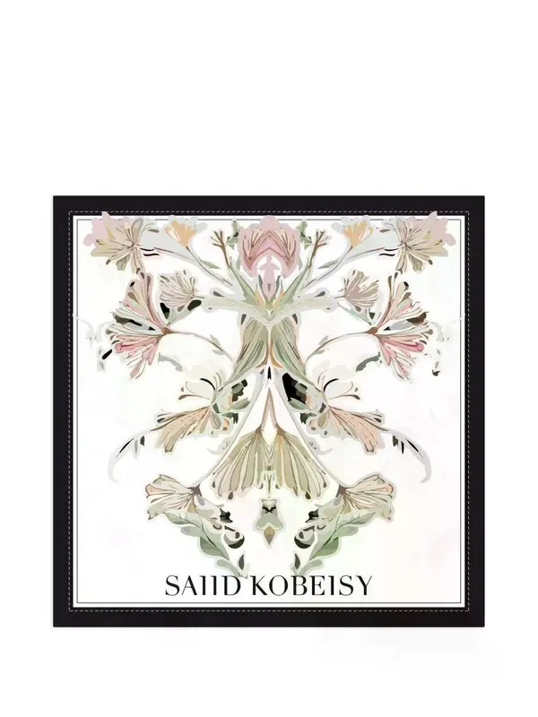 SAIID KOBEISY Floral Large Scarf - White