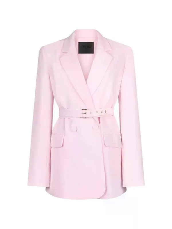 Liu Jo Double-breasted Belted Blazer - Pink