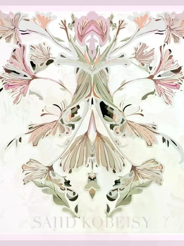 SAIID KOBEISY Medium Floral Scarf - Pink
