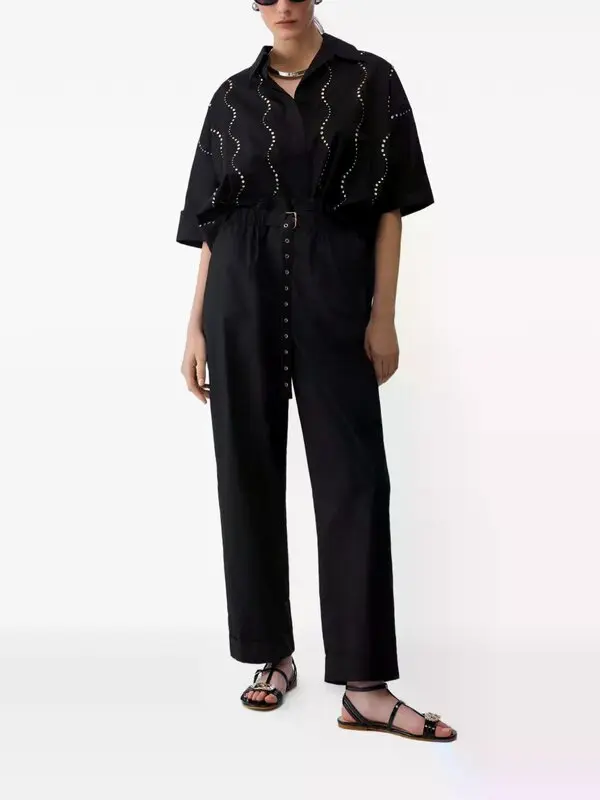 Liu Jo Short-sleeve Poplin Shirt - Black