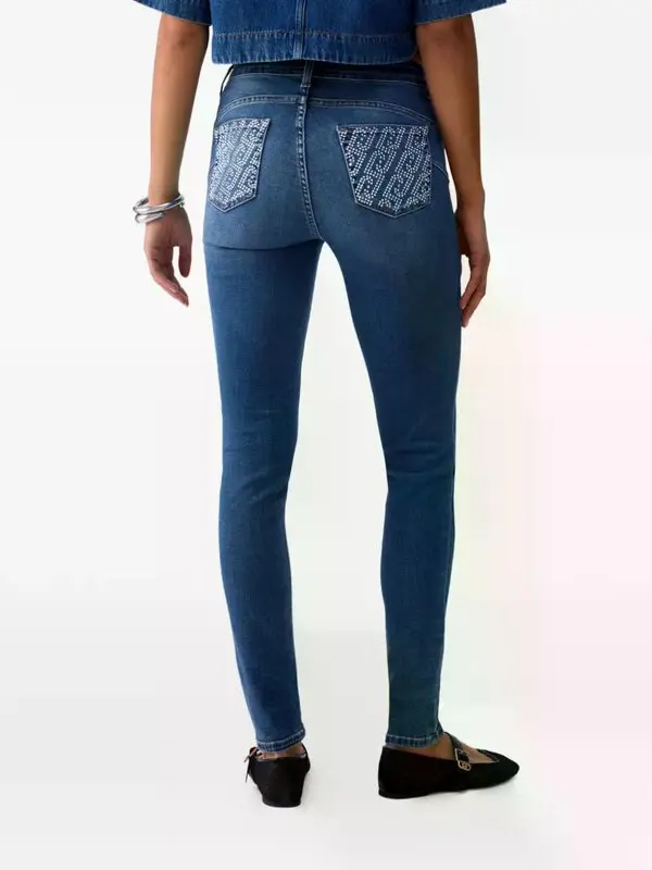 Liu Jo Appliquéd Skinny Jeans - Blue