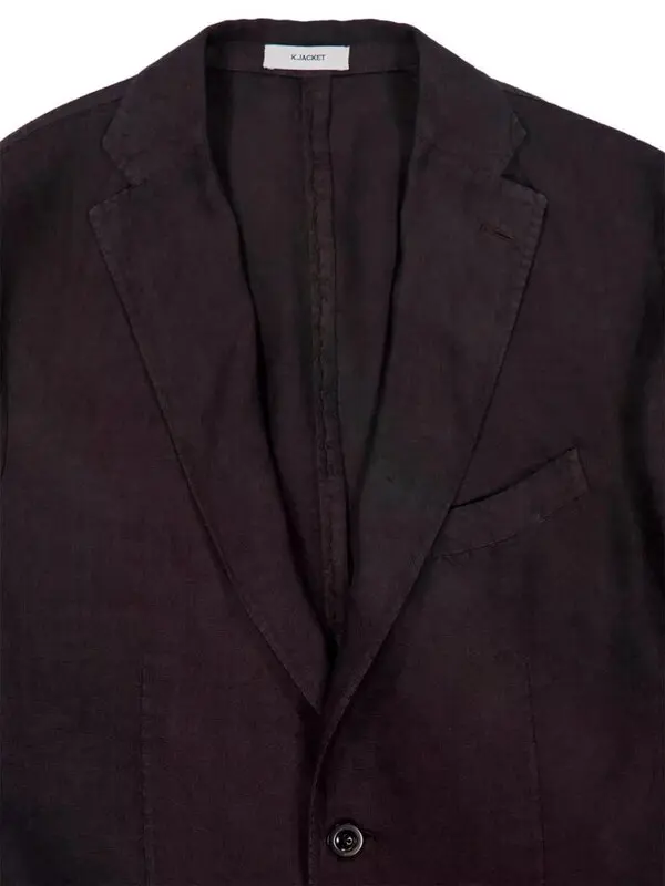 Boglioli Single-breasted Linen Blazer - Brown