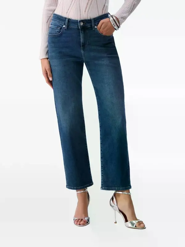 Liu Jo Logo Straight-leg Jeans