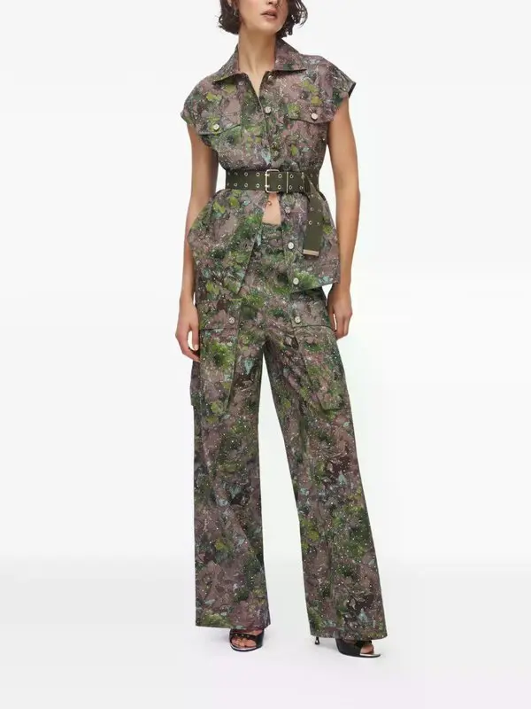 Liu Jo Printed Cargo Pants - Brown