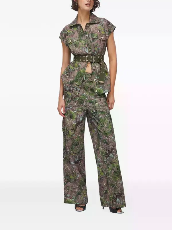 Liu Jo Printed Cargo Pants - Brown