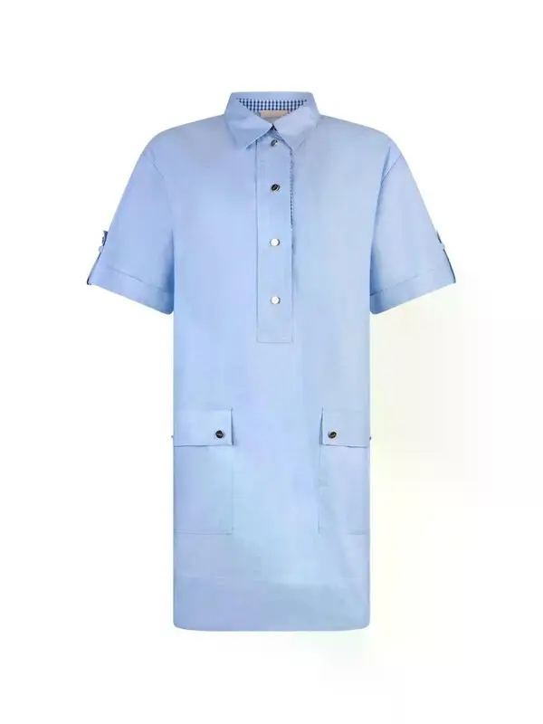 Liu Jo Cotton Shirt Dress With Patch Pockets