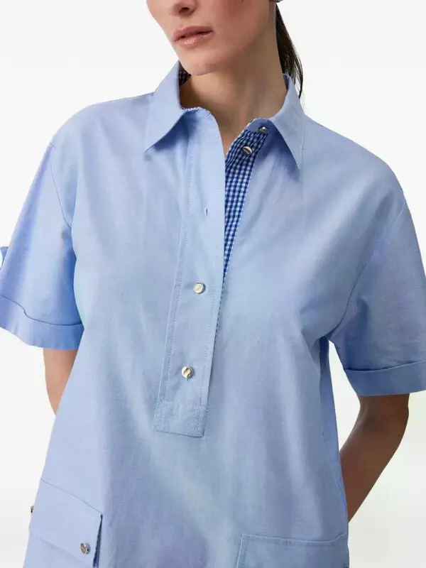 Liu Jo Cotton Shirt Dress With Patch Pockets