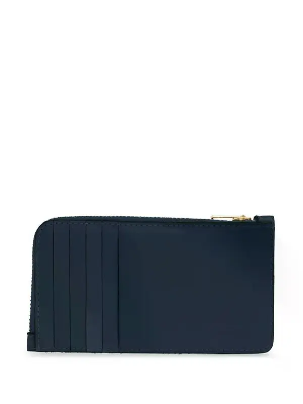 COACH New York Zip Leather Card Case - Blue