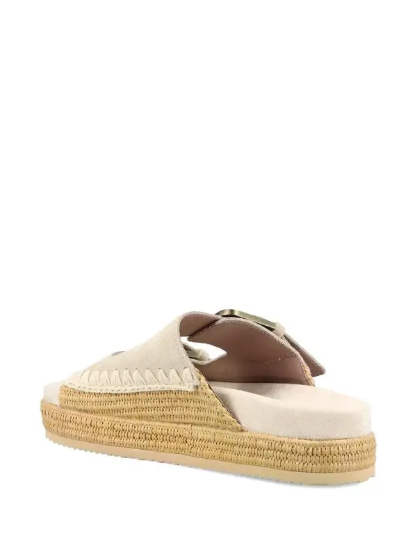 Mou Buckle Platform Sandals - Neutrals