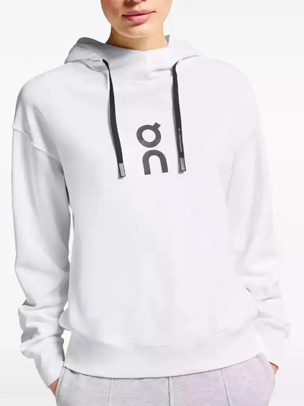 On Drawstring Hoodie - White
