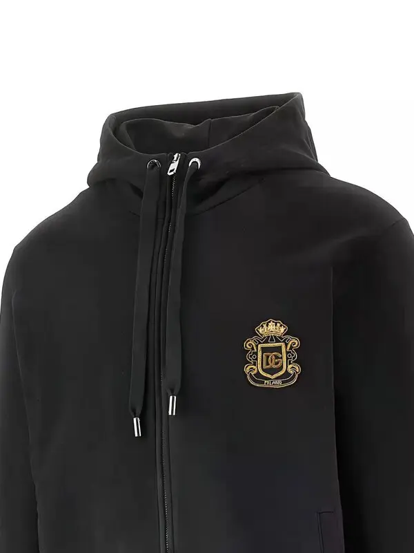 Dolce & Gabbana Logo-detailed Hoodie - Black