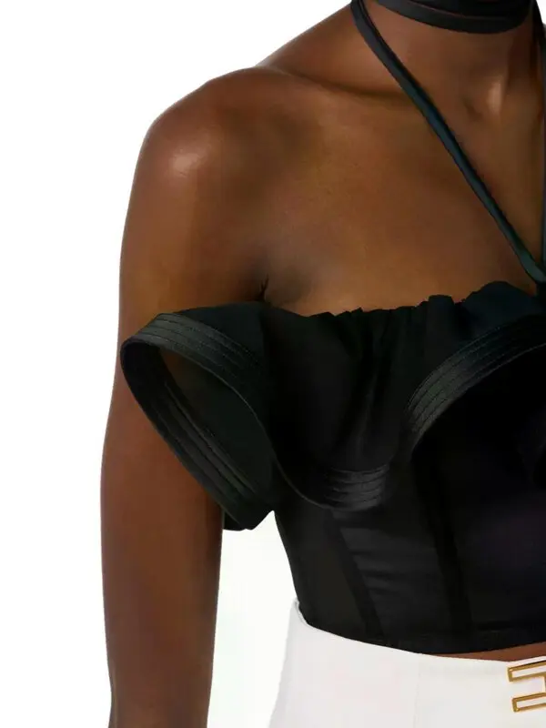 Elisabetta Franchi Ruffled Halterneck Top