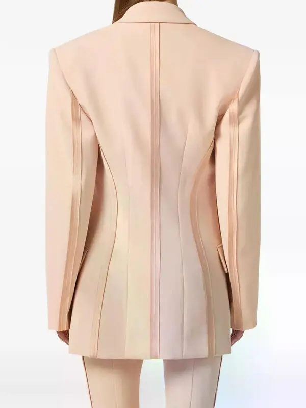 Elisabetta Franchi Lapel Pocket Double-breasted Jacket - Pink