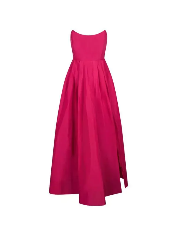 Liu Jo Long Taffeta Bustier Dress With Slit