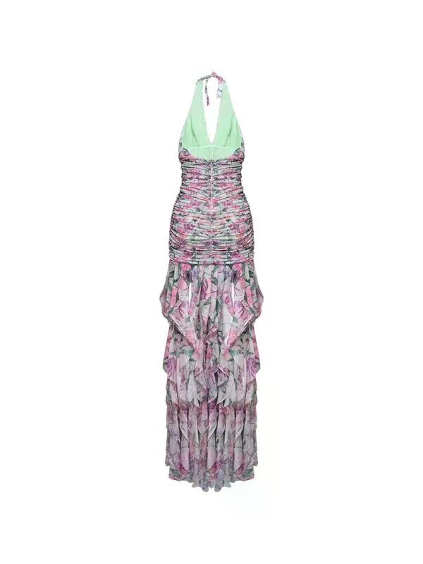 PatBO Floral-print Ruffled Gown