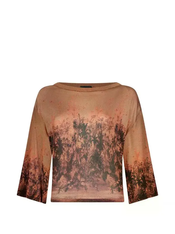 Liu Jo Printed Crew-neck Top