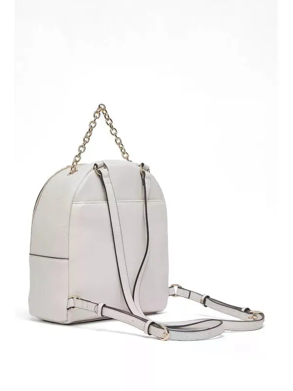 Liu Jo Grained Backpack With Chain Detail - Neutrals
