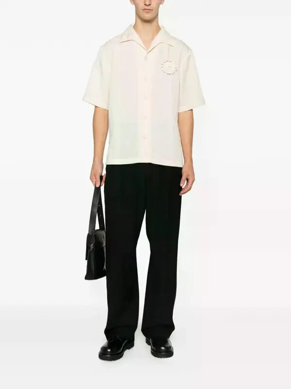 Sandro Loose-fit Floral Crochet Shirt