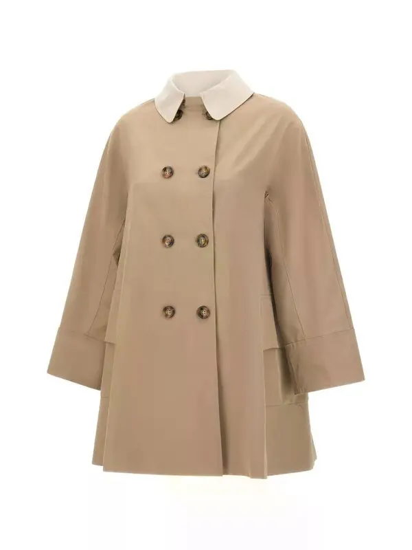 ELENA MIRÒ Double-breasted Coat With Contrasting Collar