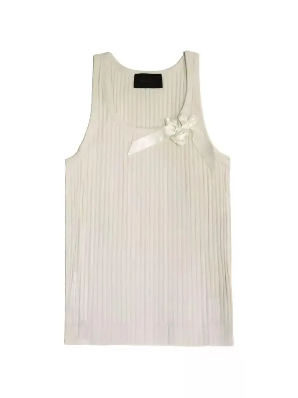 Simone Rocha Ribbon-detail Ribbed Knit Vest