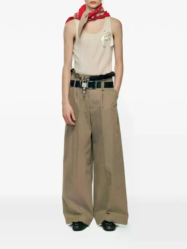 Simone Rocha Ribbon-detail Ribbed Knit Vest