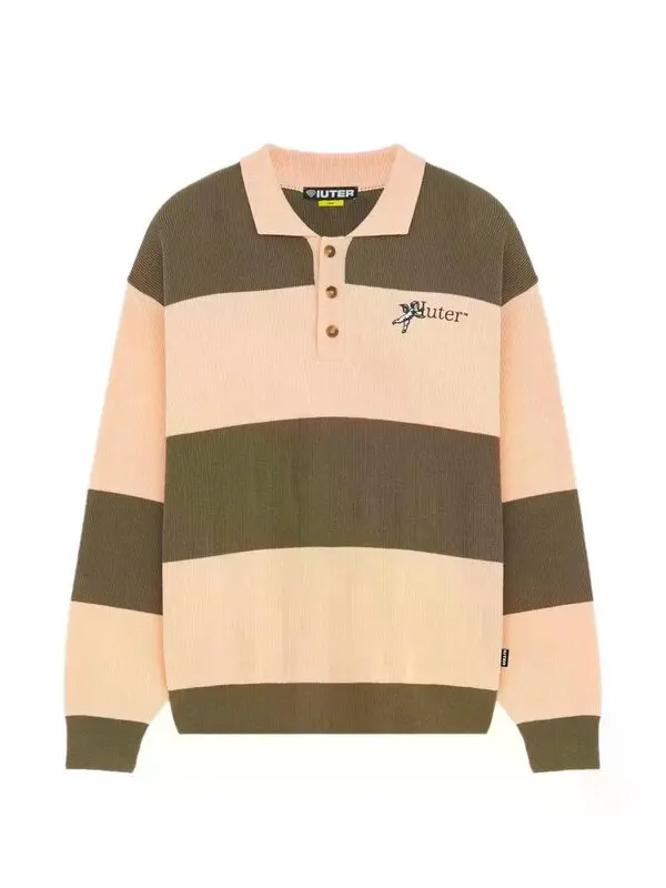 IUTER Souls Striped Knit Polo