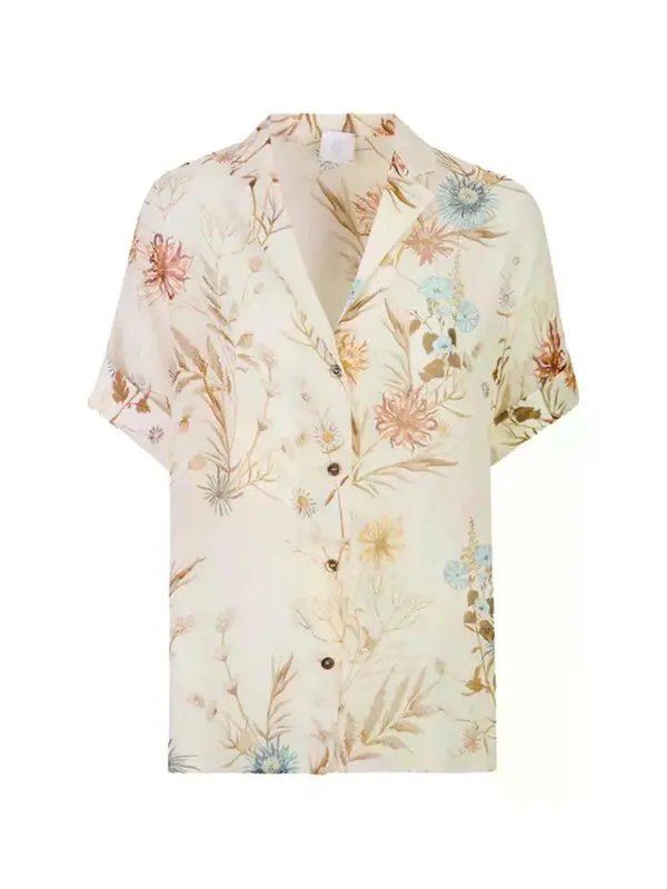 Eleventy Floral-print Buttoned Shirt