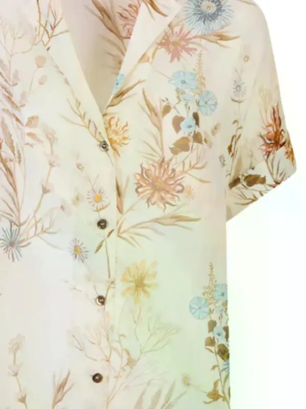 Eleventy Floral-print Buttoned Shirt