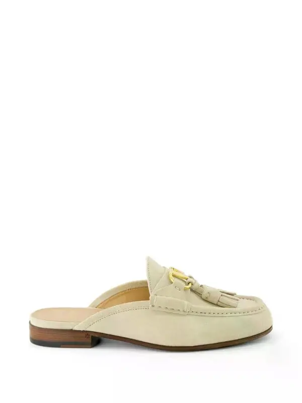 Valentino Garavani Vlogo Signature Tassel Detail Flat Mules - Neutrals