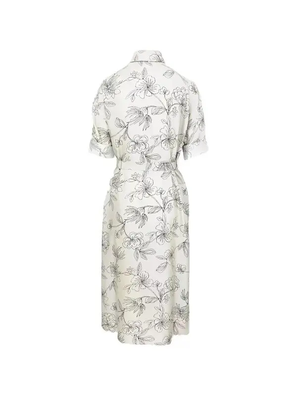 Lorena Antoniazzi Floral Tie-belt Midi Dress