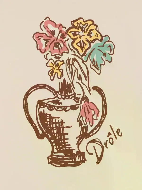 Drole De Monsieur Vase Havana T-shirt - Neutrals