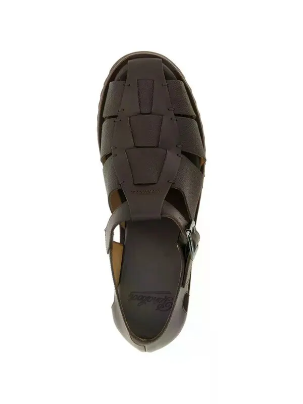 Paraboot Pacific Hammered-leather Sandals - Brown