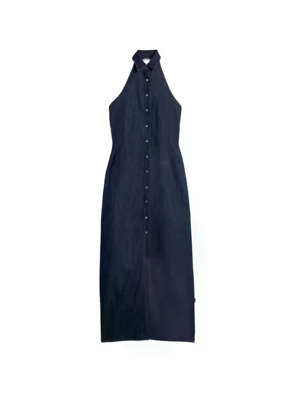 7 For All Mankind Buttoned Maxi Dress - Blue