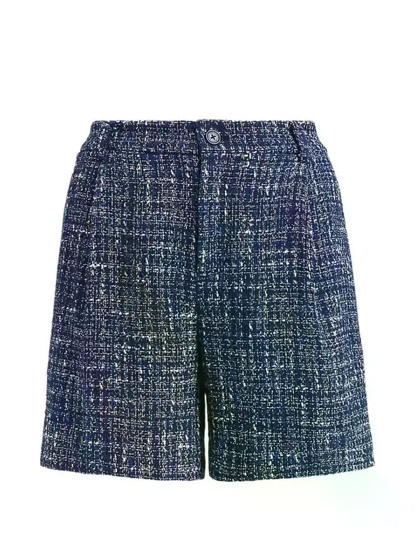 Ralph Lauren Pleated Bouclé Shorts - Blue
