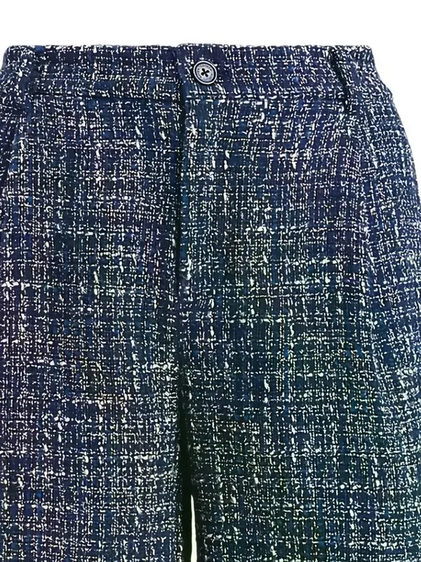 Ralph Lauren Pleated Bouclé Shorts - Blue