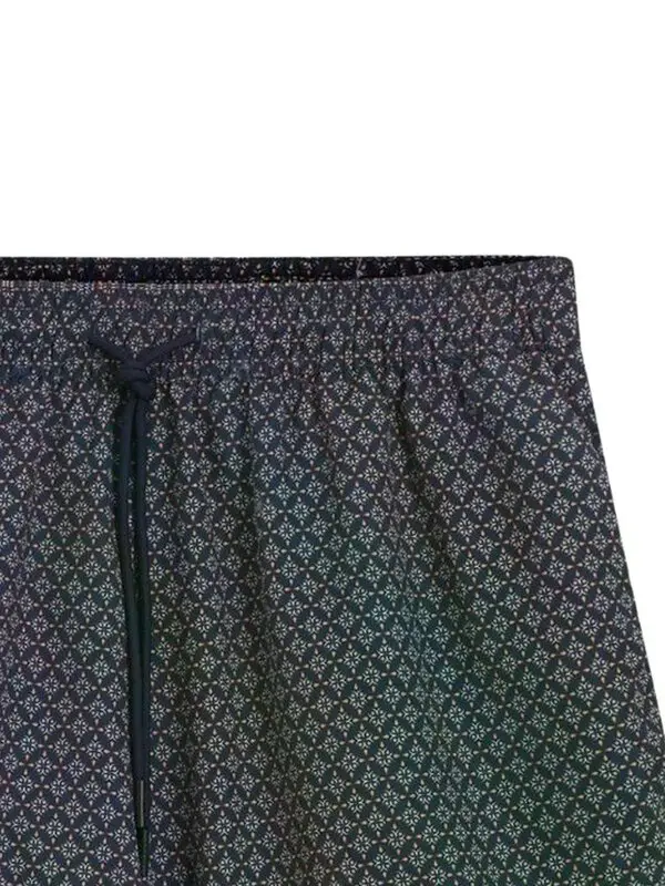 BOSS Graphic-pattern Swim Shorts - Blue