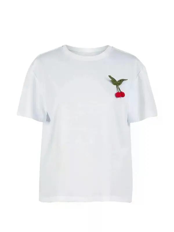 TWINSET Cherry-detail T-shirt - White