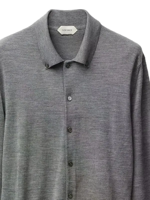 Versace Polo-collar Cardigan - Grey