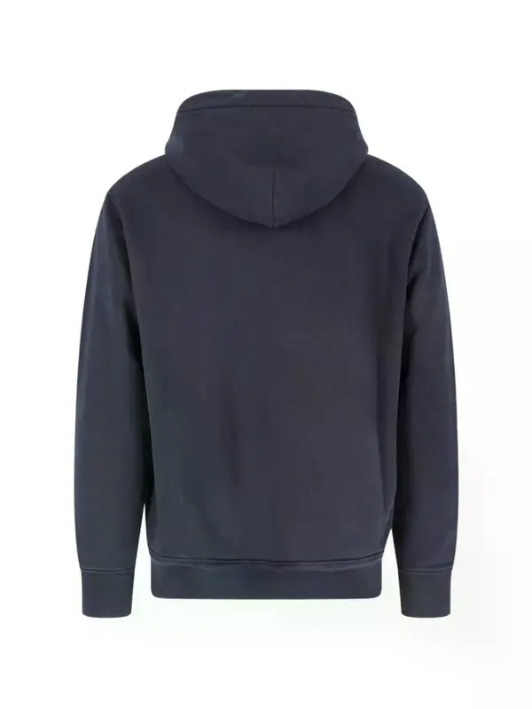 C.P. COMPANY Long-sleeve Logo Hoodie - Blue