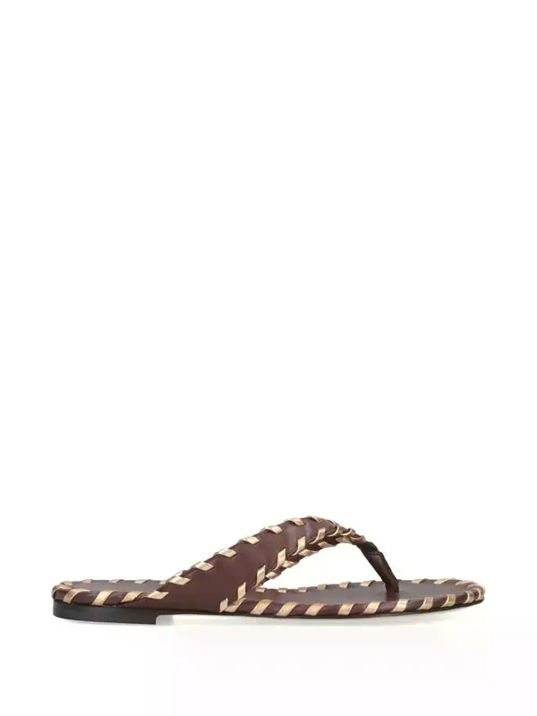 GIANVITO ROSSI Shanti Braided Sandals - Brown