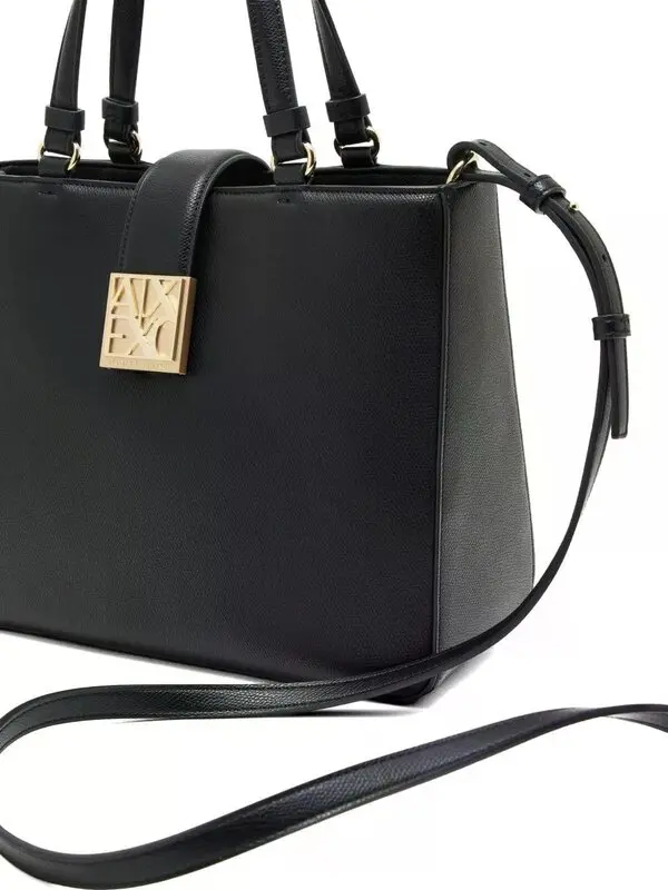 Armani Exchange Logo-plaque Tote - Black