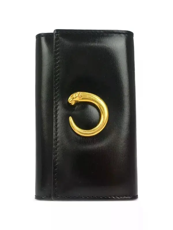 CARTIER 1990-2000s Leather Key Case - Black