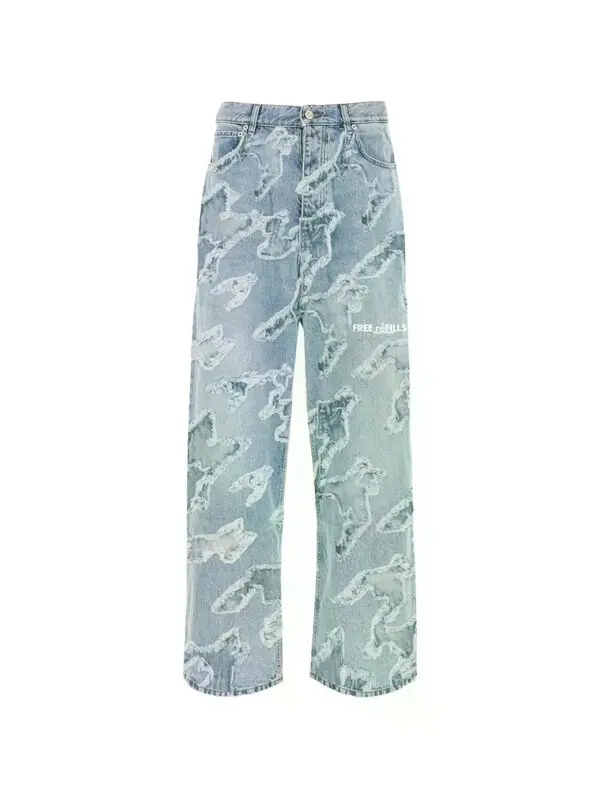 FREE REFILLS Distressed Straight Jeans